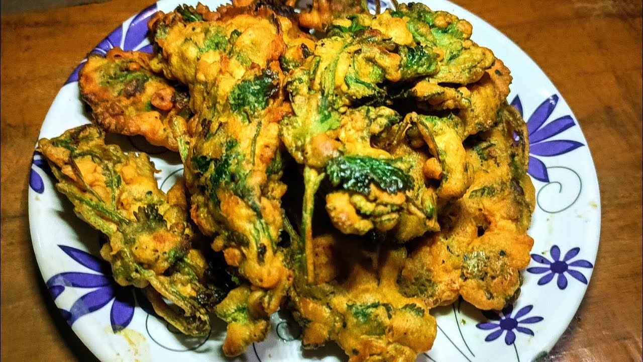 মুচমুচে ধনেপাতার পকোড়া | dhone patar pakora recipe | dhone patar bora ...