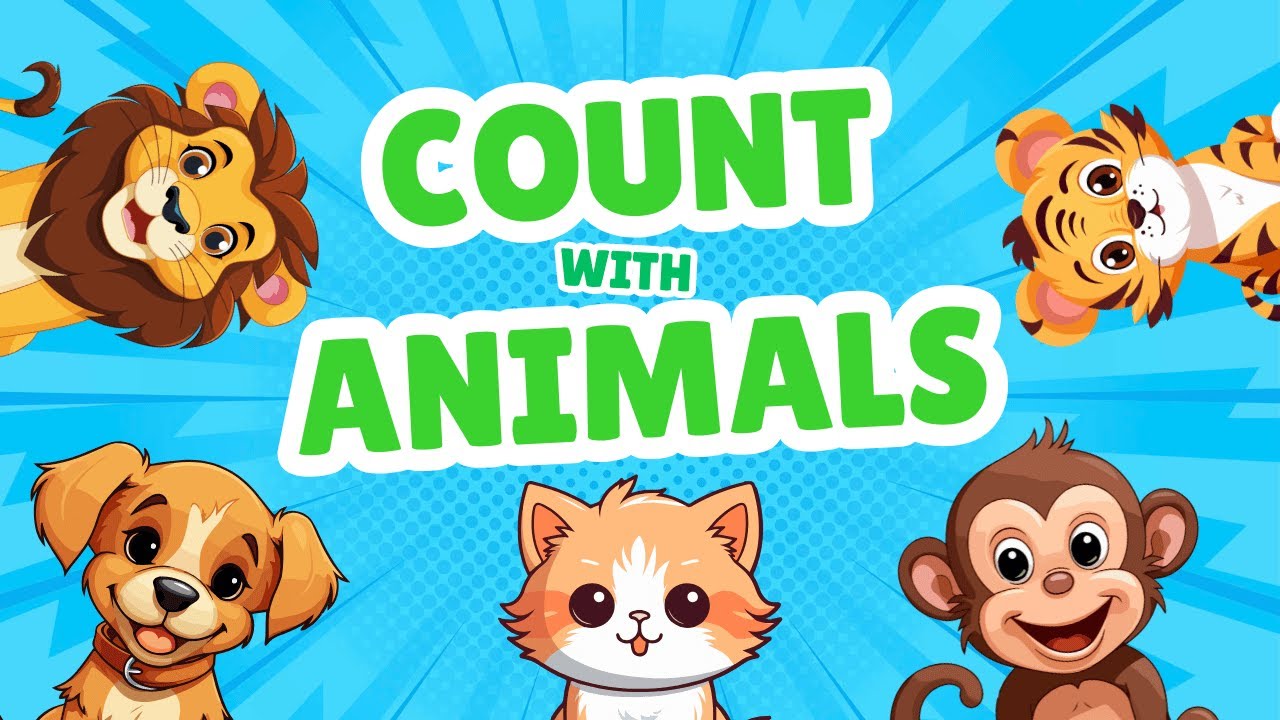 🐘🦁 Counting Fun! Learn to Count 1–10 with Animal Sounds! - YouTube