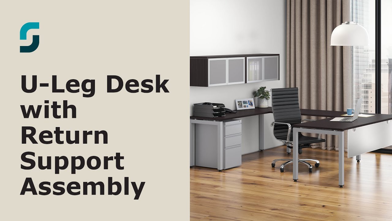 Elements U-Shape, U-Leg Desk with Return Support and Stiffener Assembly ...