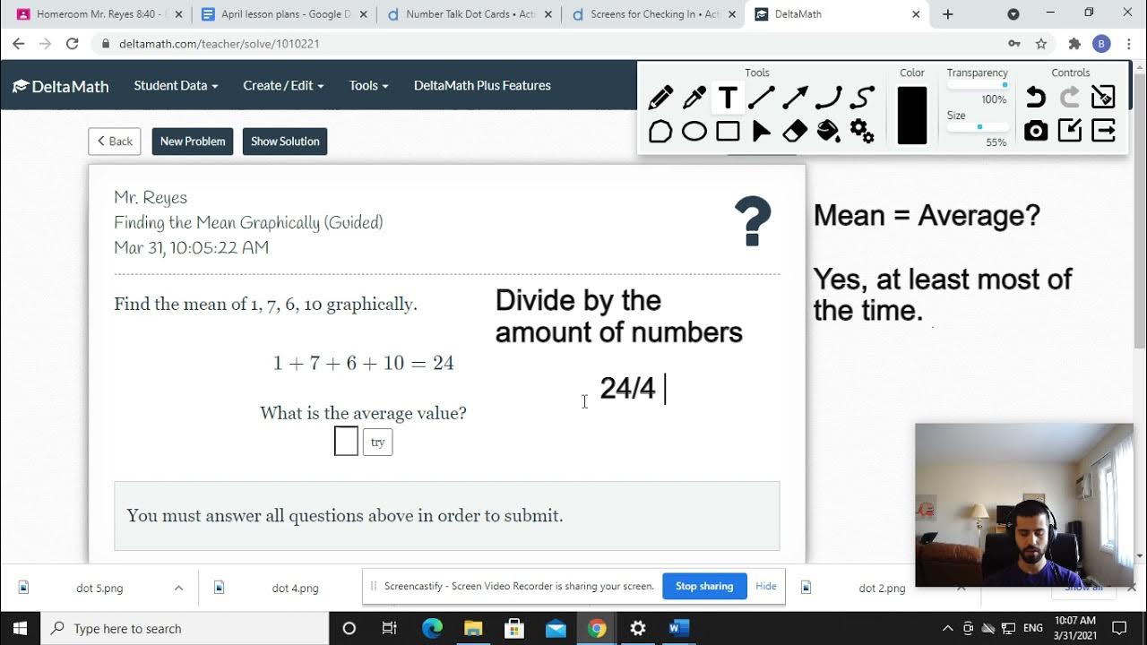Finding The Mean Graphically delta Math YouTube finding-the-mean-graphically-delta-math-youtube