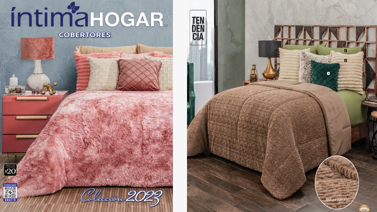 CATÁLOGO ÍNTIMA HOGAR COLECCIÓN 2023 COBERTORES - YouTube