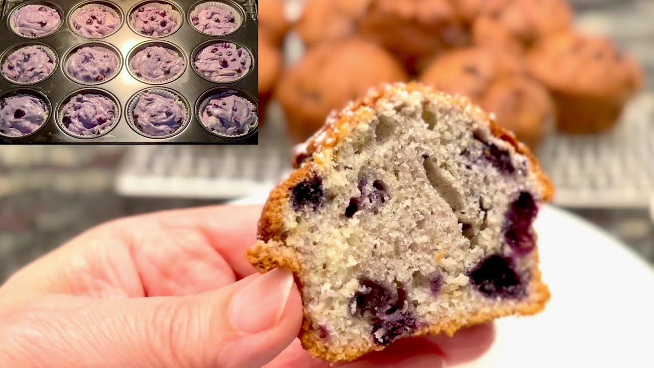 Soft And Moist Blueberry Muffins Recipe Youtube