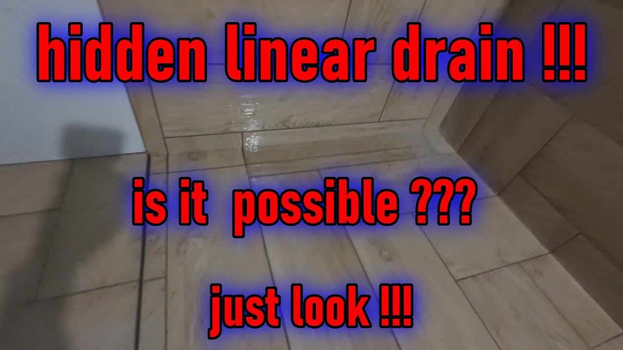 how to install a hidden linear drain timelaps - YouTube