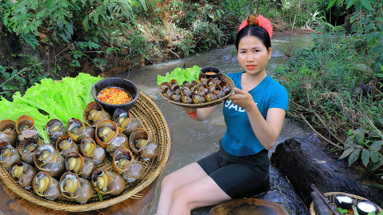 Natural Girls Cooking ! Cooked and Eating Show So Delicious - YouTube