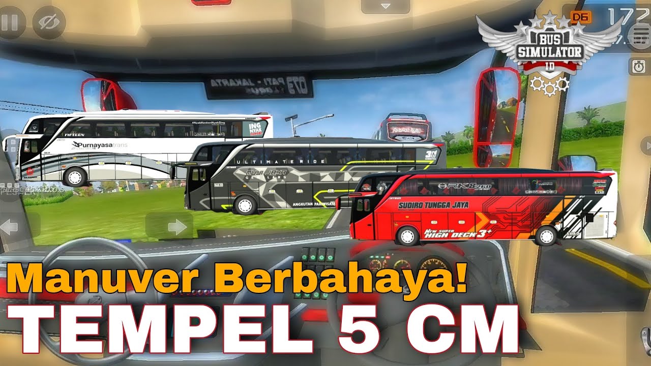 Manuver Berbahaya Tempel 5 CM | Bus Simulator Indonesia - YouTube