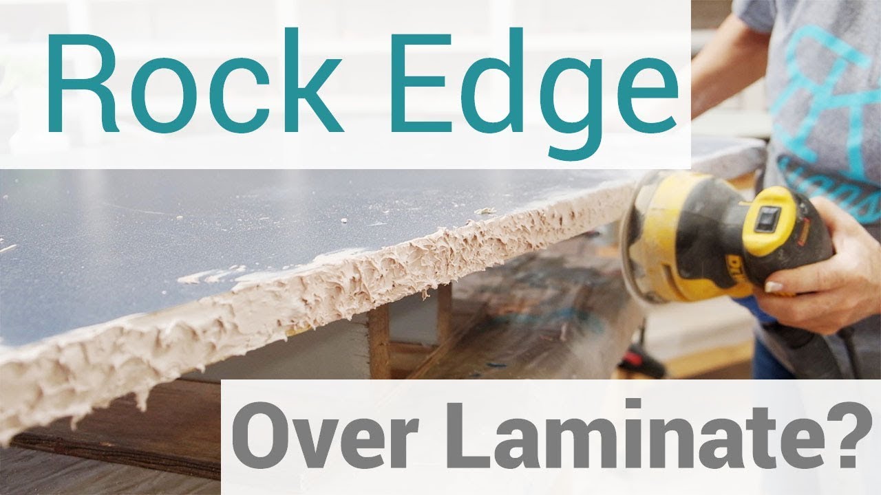 Creating a Rock Edge Over Existing Countertops - YouTube