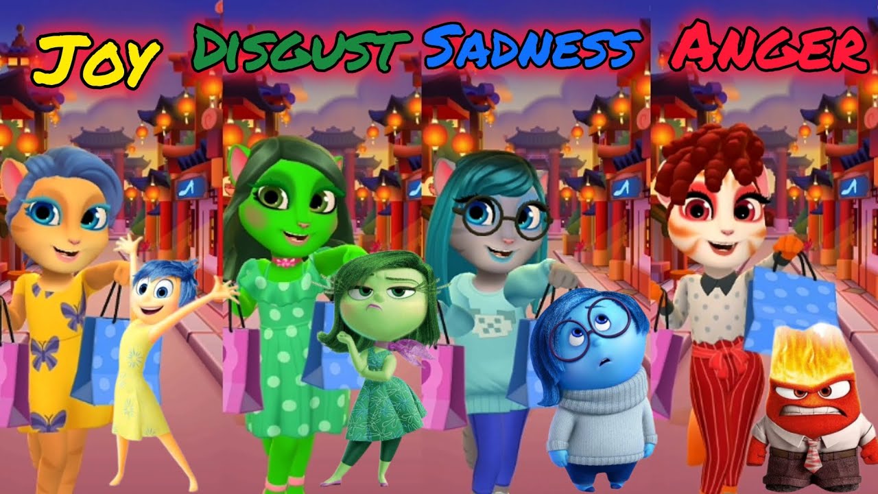 My talking angela 2 || INSIDE OUT CHARACTERS || Joy Vs Disgust Vs ...