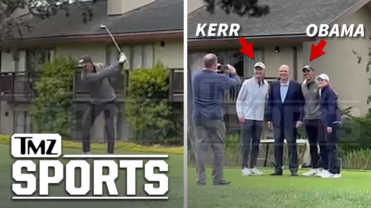 Barack Obama Plays Golf with Steve Kerr at Pebble Beach | TMZ Sports ...