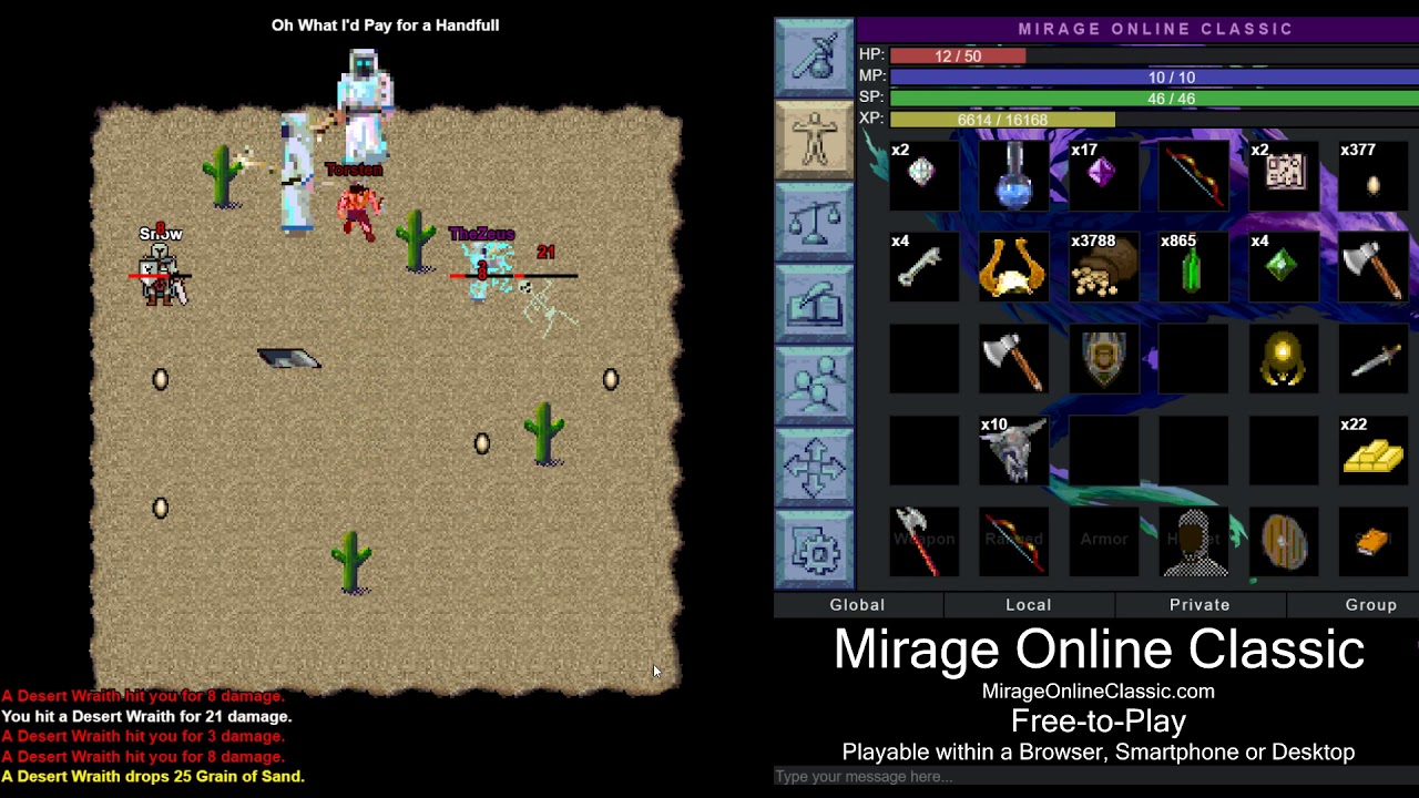 Shoe Full of Sand - Mirage Online Classic - YouTube