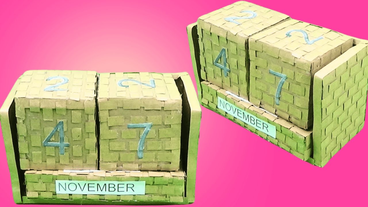 DIY Cubic Calendar from Cardboard – Fun and Functional! | Crafty ...