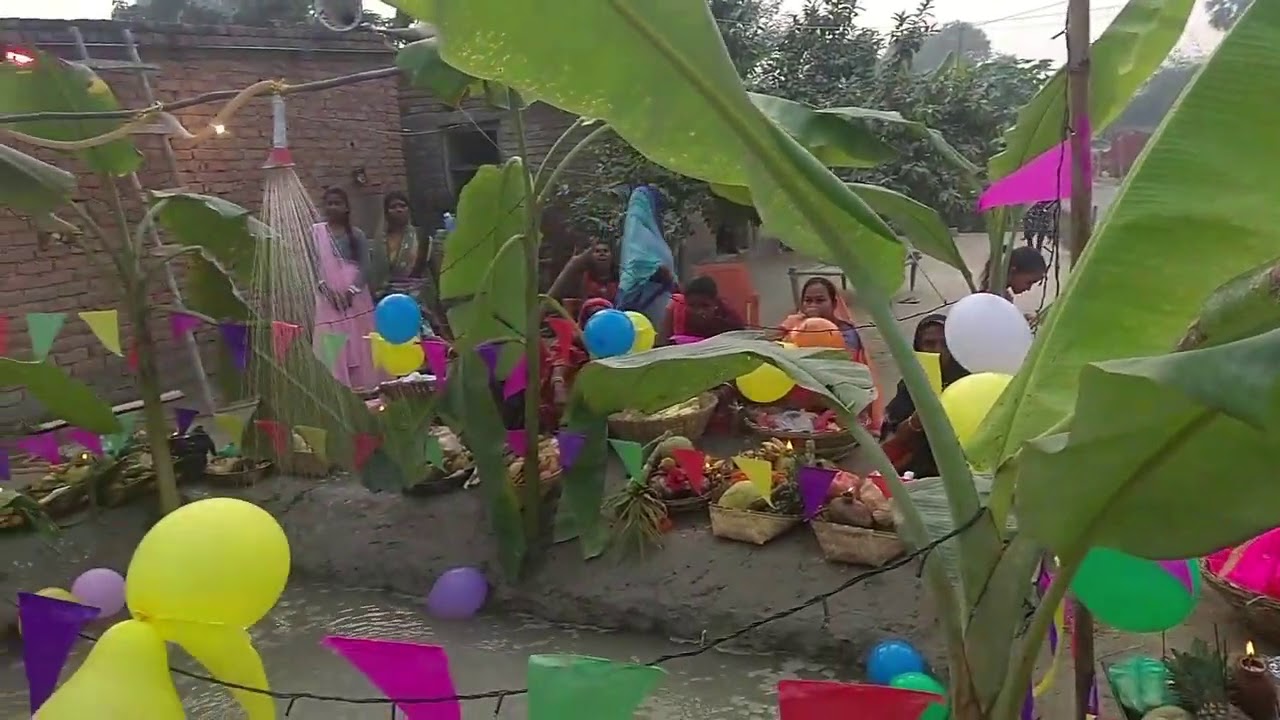 A glimpse of Chhat Celebration in Rural Bihar - YouTube