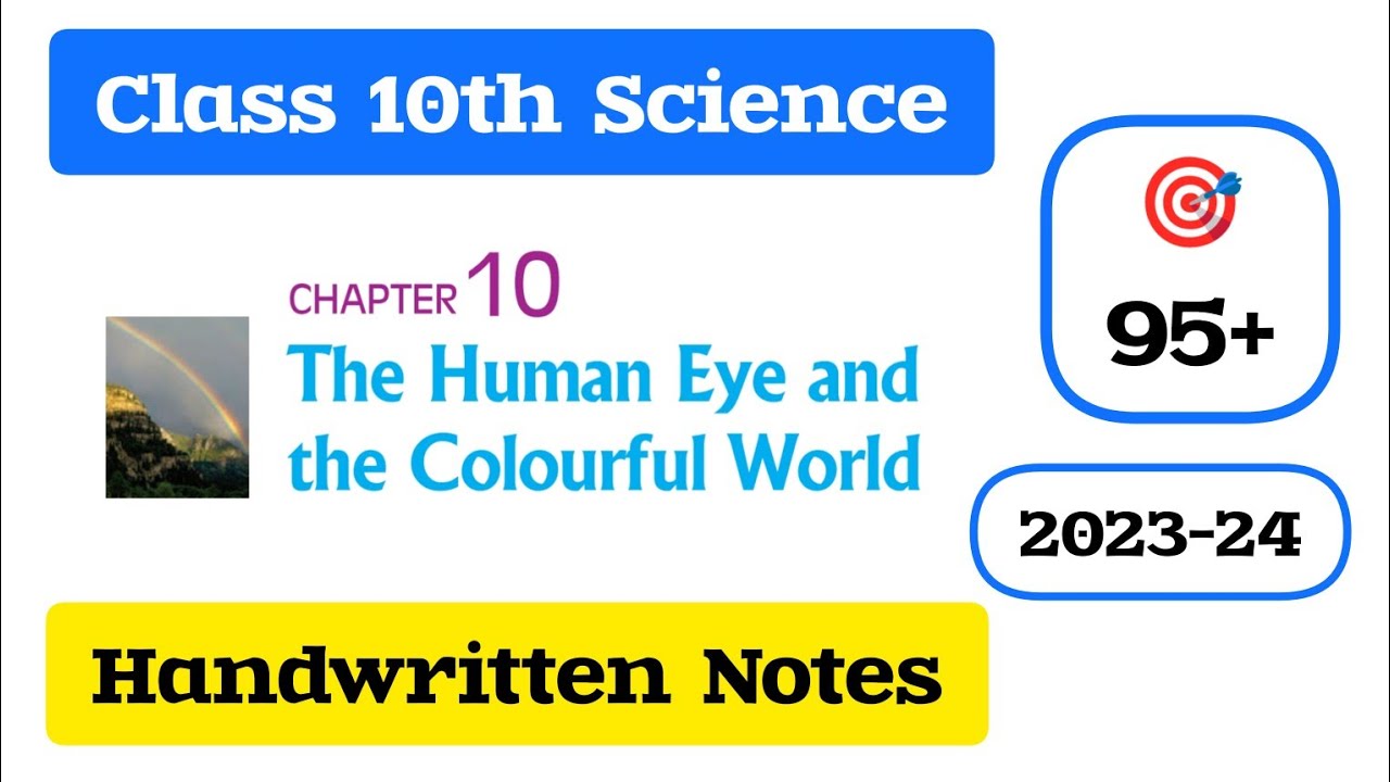 Human Eye & The Colourful World Notes PDF || Class 10th Science Chapter ...