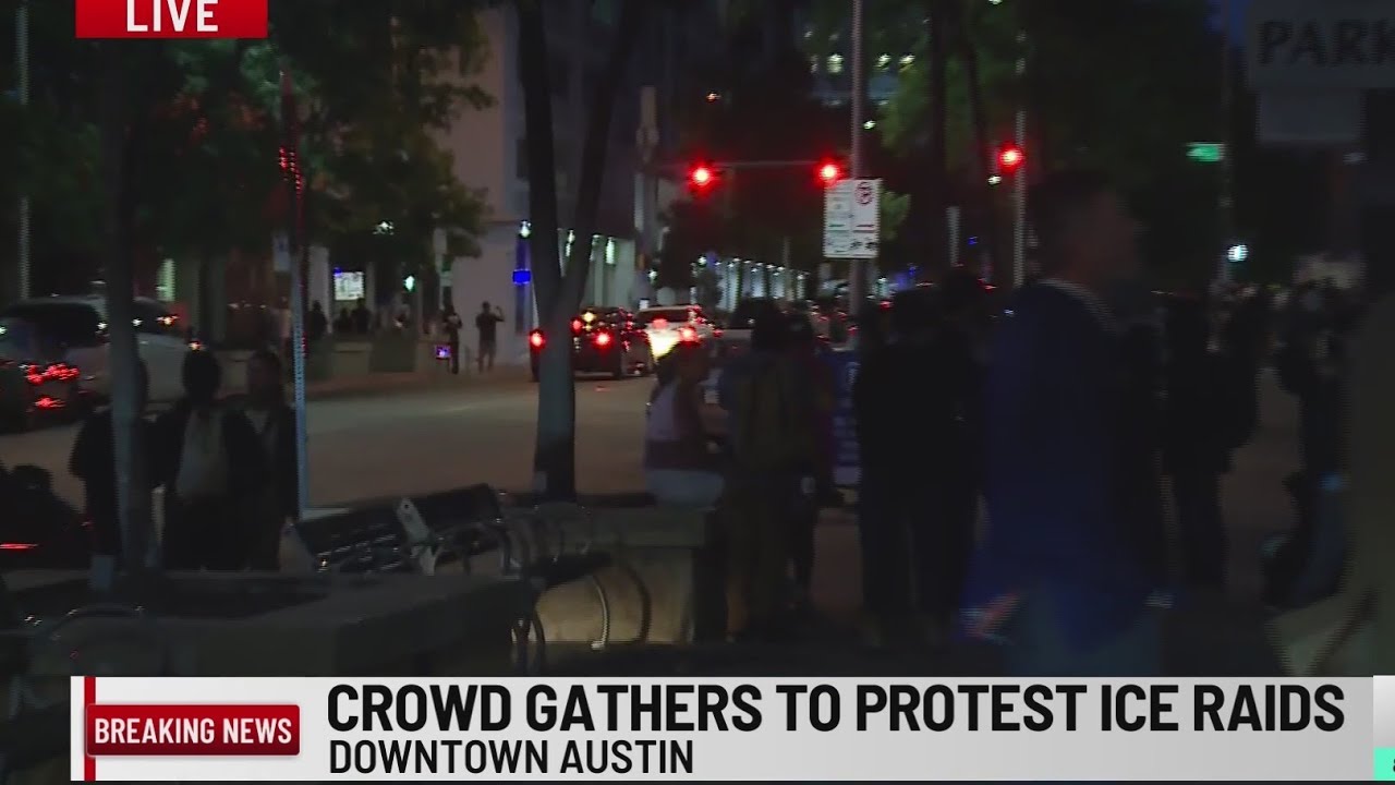 ICE Out protesters march in Austin near Texas Capitol - YouTube