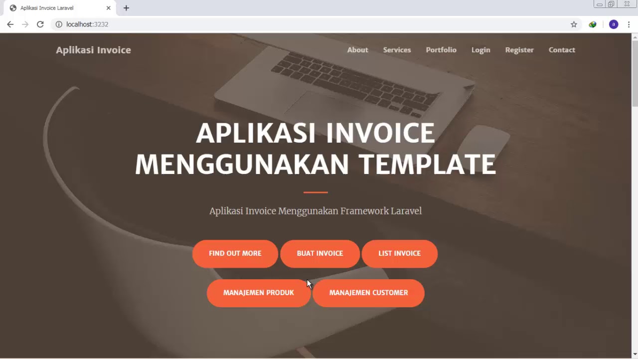 Tampilan Laravel Invoice Menggunakan Template startboostrap-crative ...