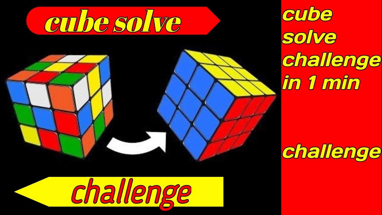 Cube solve challenge in 1 min || how to solve a rubik's cube || 😱😱 #cubing #cubesolver - YouTube