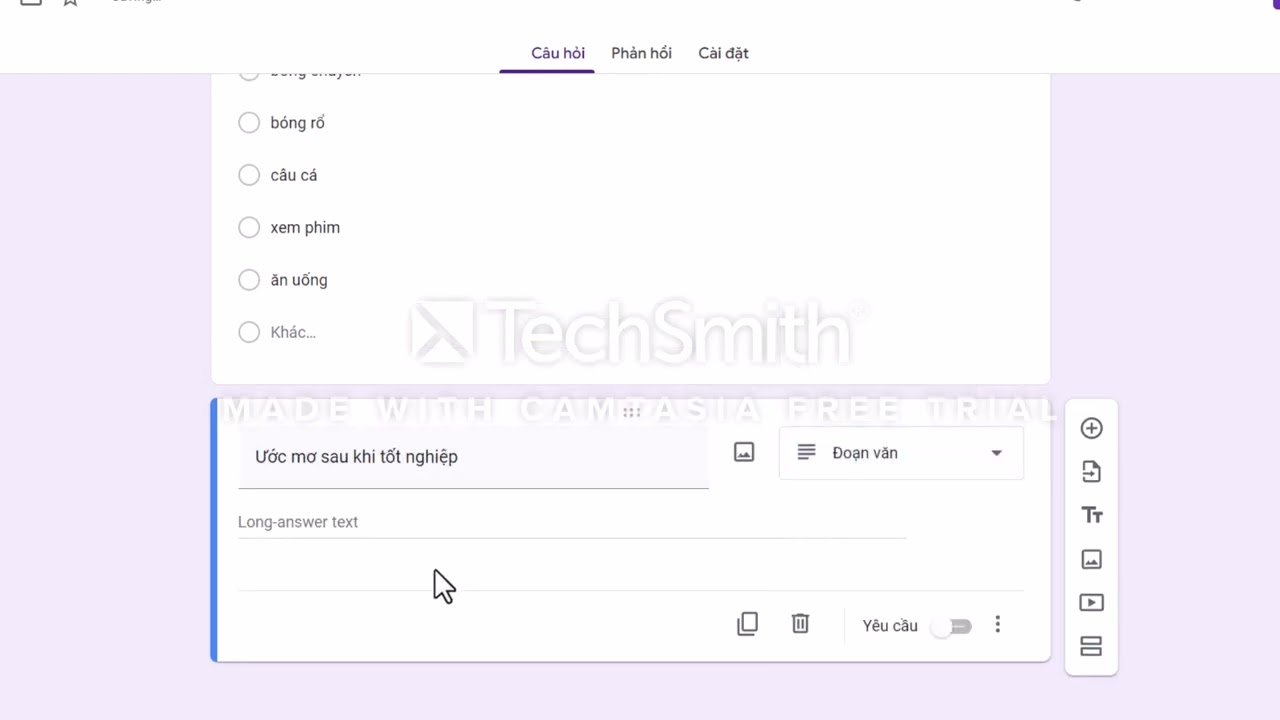 Tạo 1 khảo sát trên Internet bằng Google Form lap 8 - YouTube
