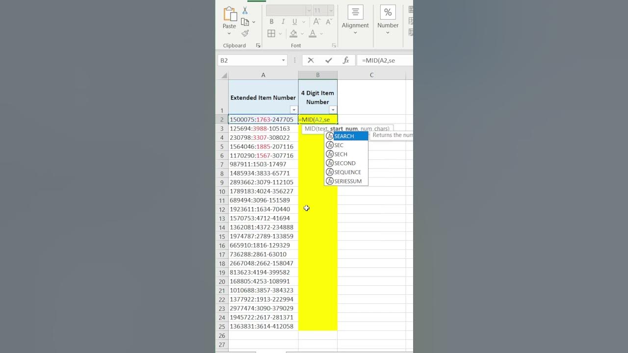 How to Use the Search Function in Excel #shorts - YouTube
