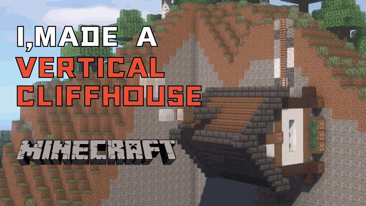 I,MADE A VERTICAL CLIFFHOUSE IN MINECRAFT - YouTube
