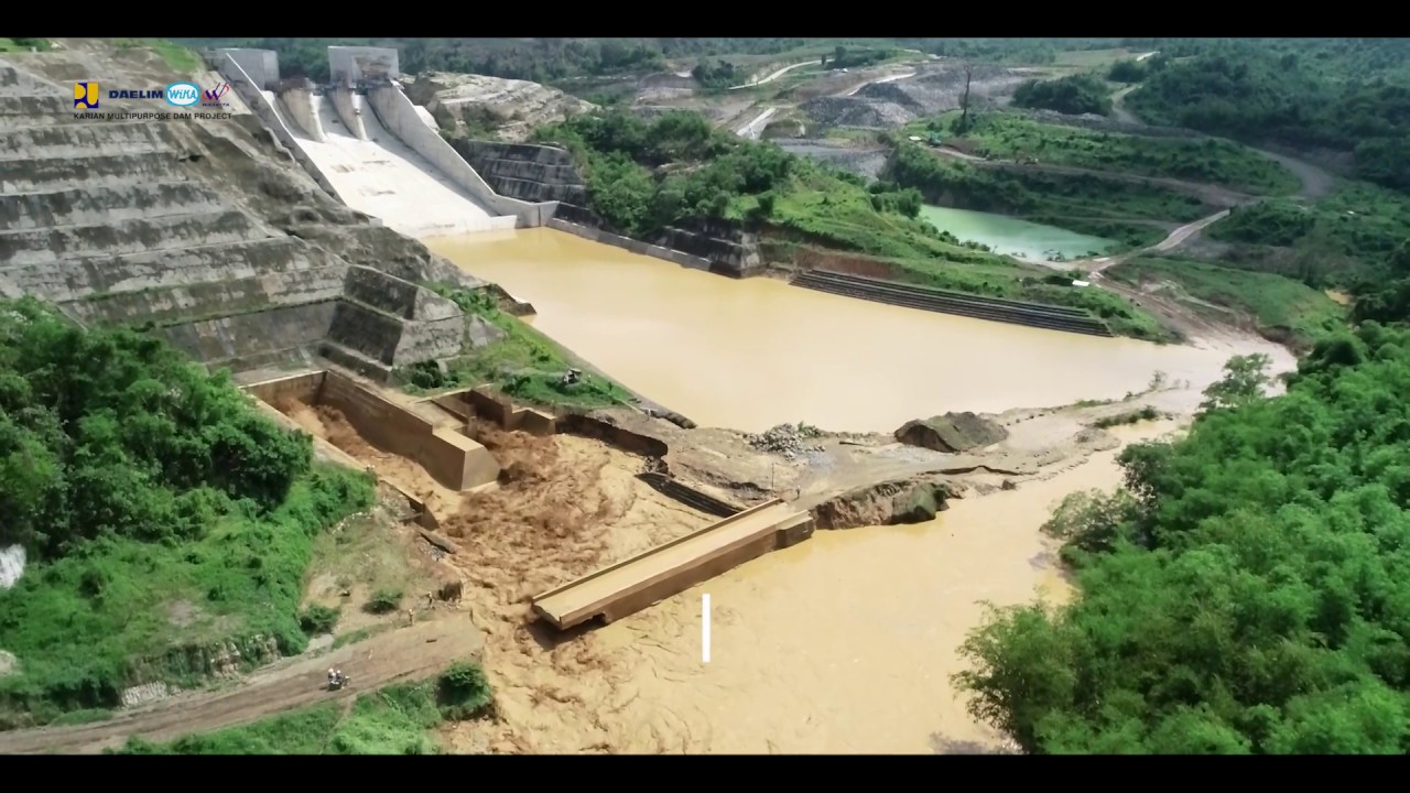 Bendungan Karian Diterjang Banjir Bandang Lebak - YouTube