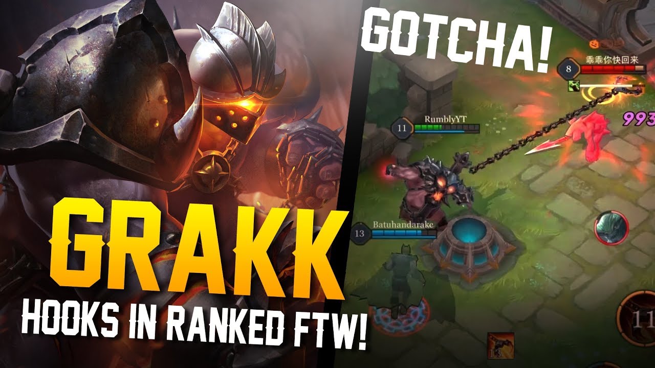 Arena of Valor [Road to Conqueror] HOOKS IN RANKED FTW!! Grakk Gameplay ...