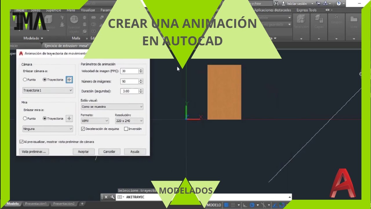AutoCAD 3D -15- vídeo animaciones o recorridos// Como hacer una video ...