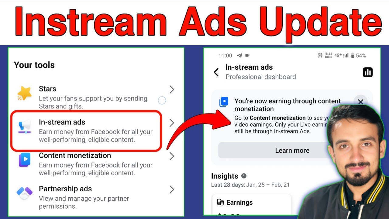 Facebook Instream Ads Monetization 2025 | Instream Ads Earnings ...