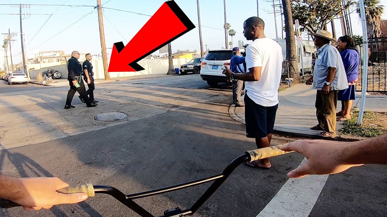 ARMED POLICE OFFICERS SHOWED UP FOR THIS.. (BMX IN COMPTON) - YouTube