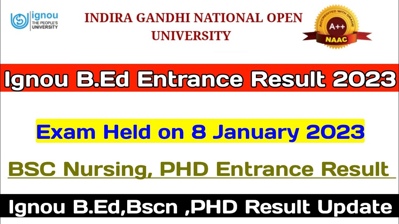 Ignou Bed Entrance Result 2023 Ignou Bed 2023 ignou-bed-entrance-result-2023-ignou-bed-2023