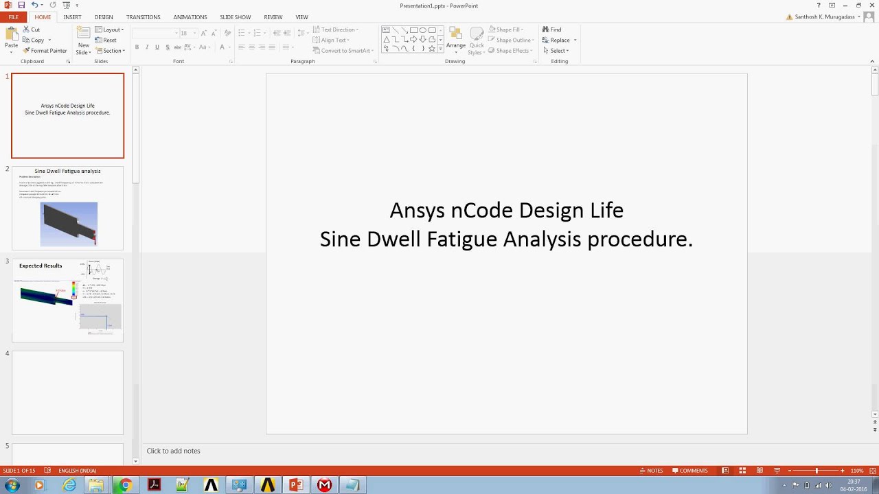 Ansys nCode: Sine Dwell Fatigue Analysis Part1 - YouTube