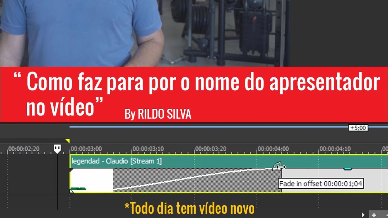 Como faz para por o nome do apresentador ou de alguém no vídeo - YouTube