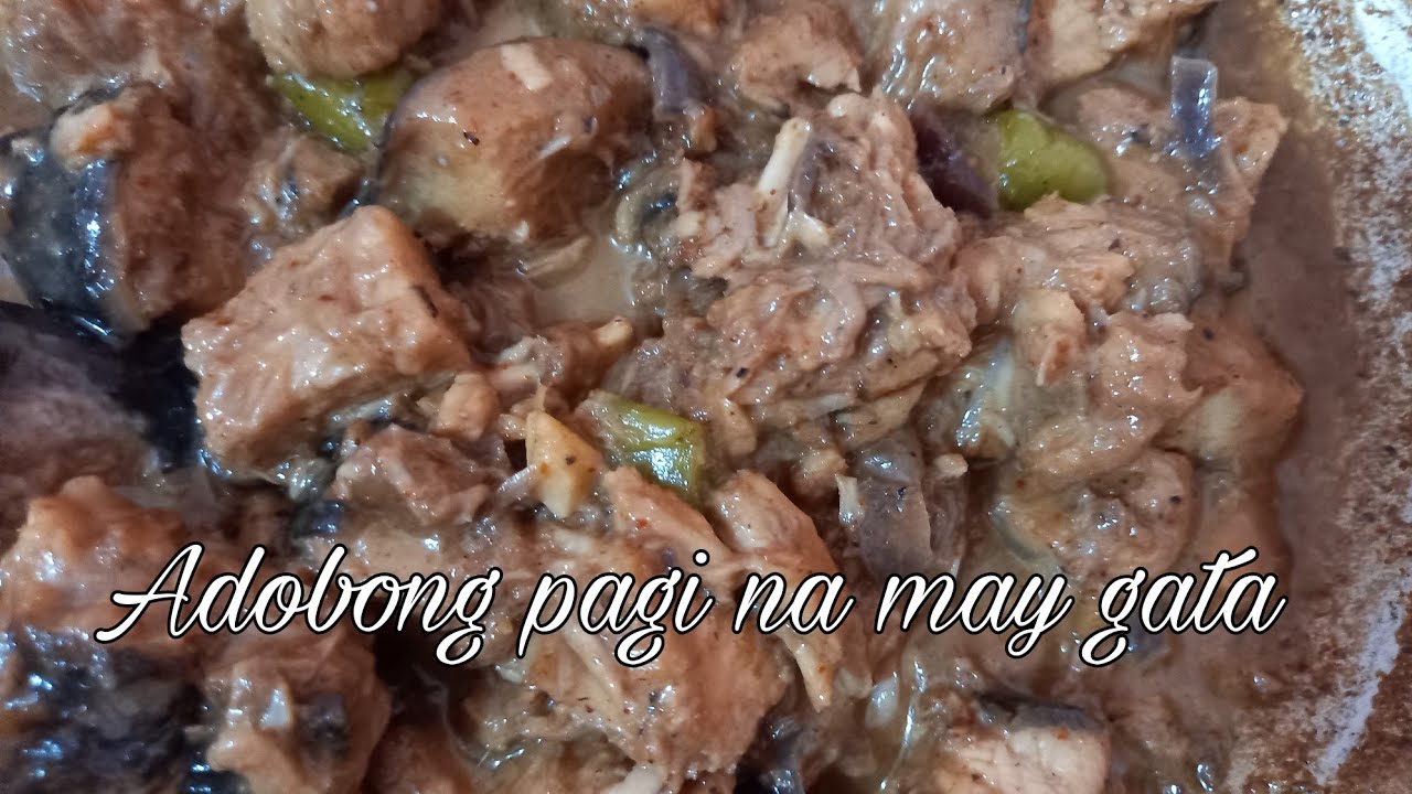 Adobong pagi na may gata #stingrayrecipe - YouTube