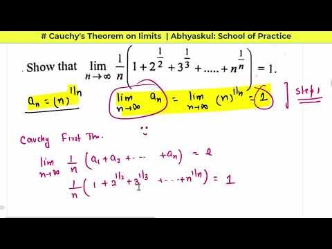 Cauchy's Theorem on limits | Sequence | #bscmaths - YouTube
