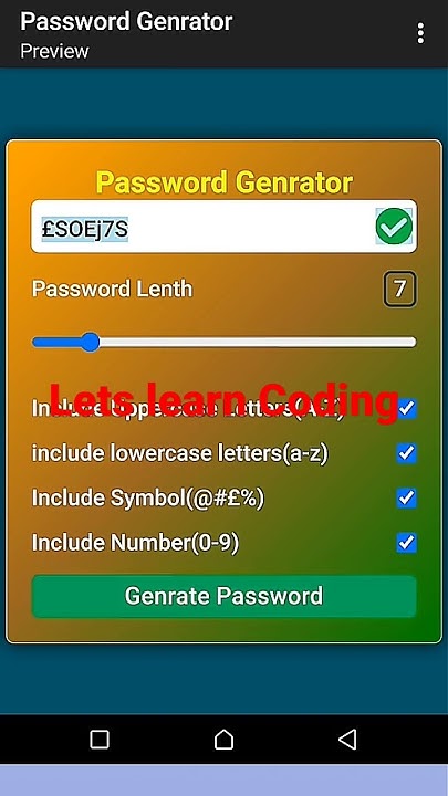 Make A Beautiful Password Generator Using Html Css Vanilla Js Password