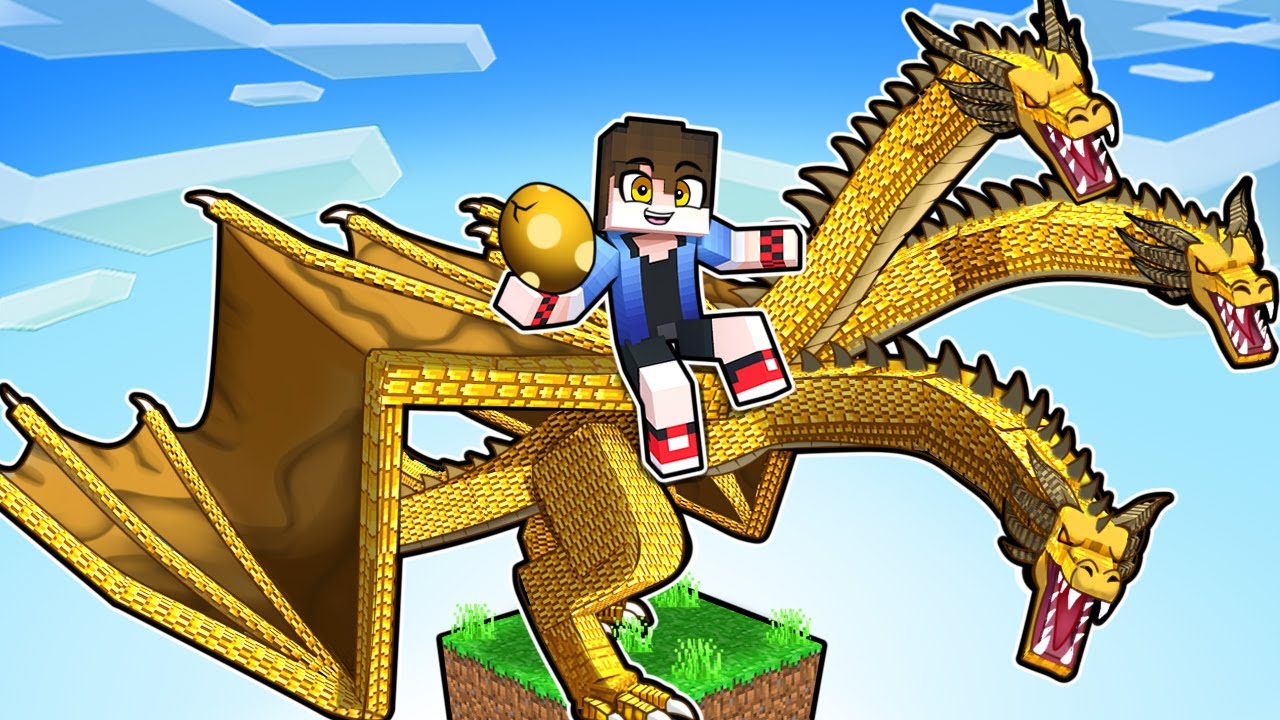 JOGANDO com KING GHIDORAH de GODZILLA em APENAS UM BLOCO no Minecraft ...