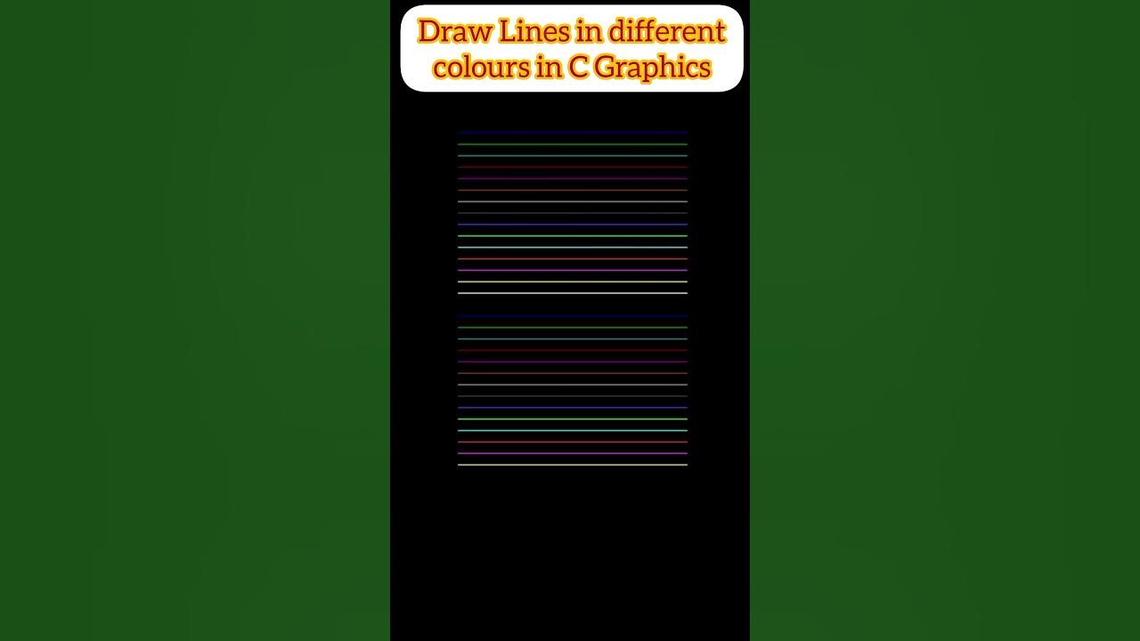 Draw Lines in different colours in C Graphics #shorts #c_programming #c_language #coding # ...