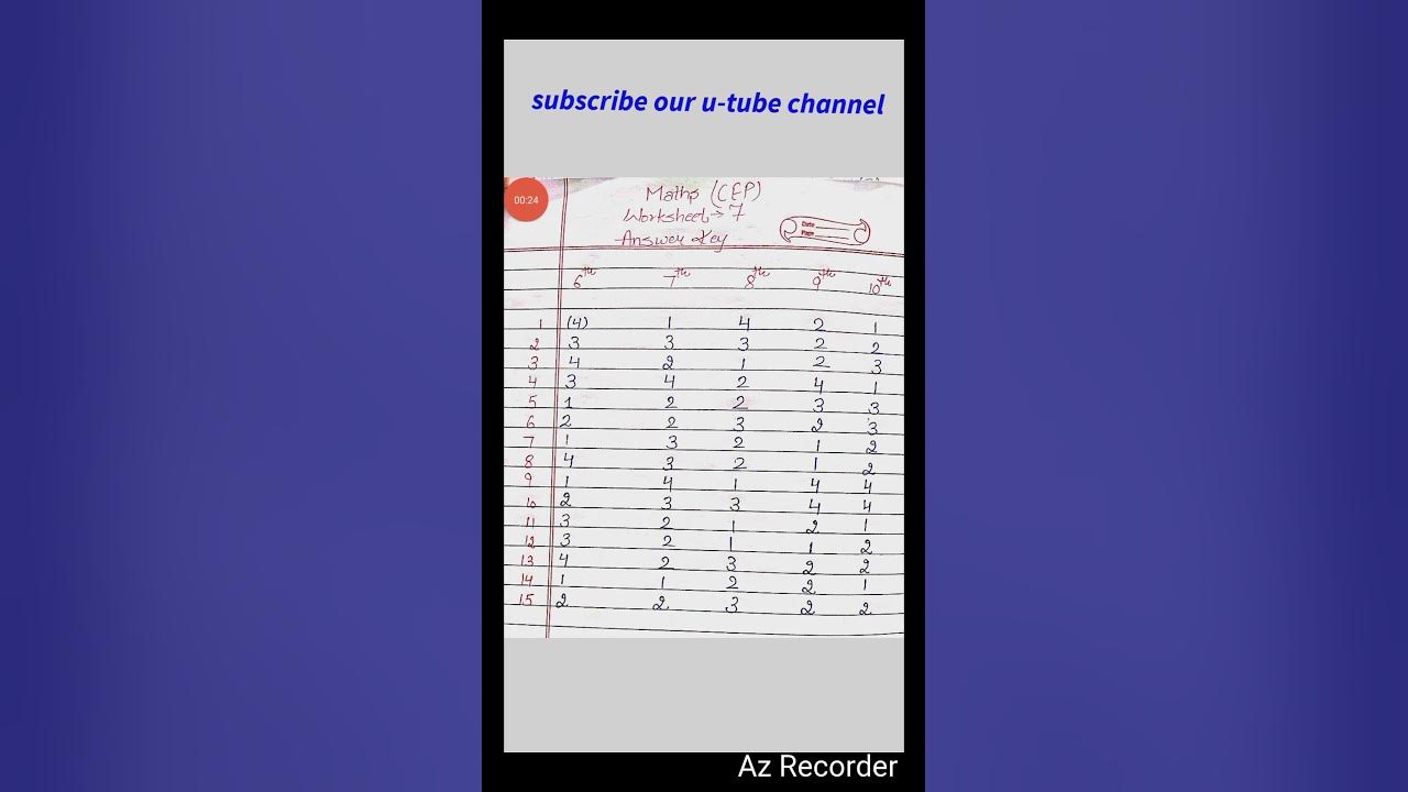 CEP MATH Worksheet 7 Answer Key YouTube cep-math-worksheet-7-answer-key-youtube