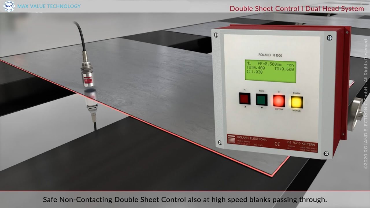 Dual Head System for Double Sheet Detection - MVT - YouTube