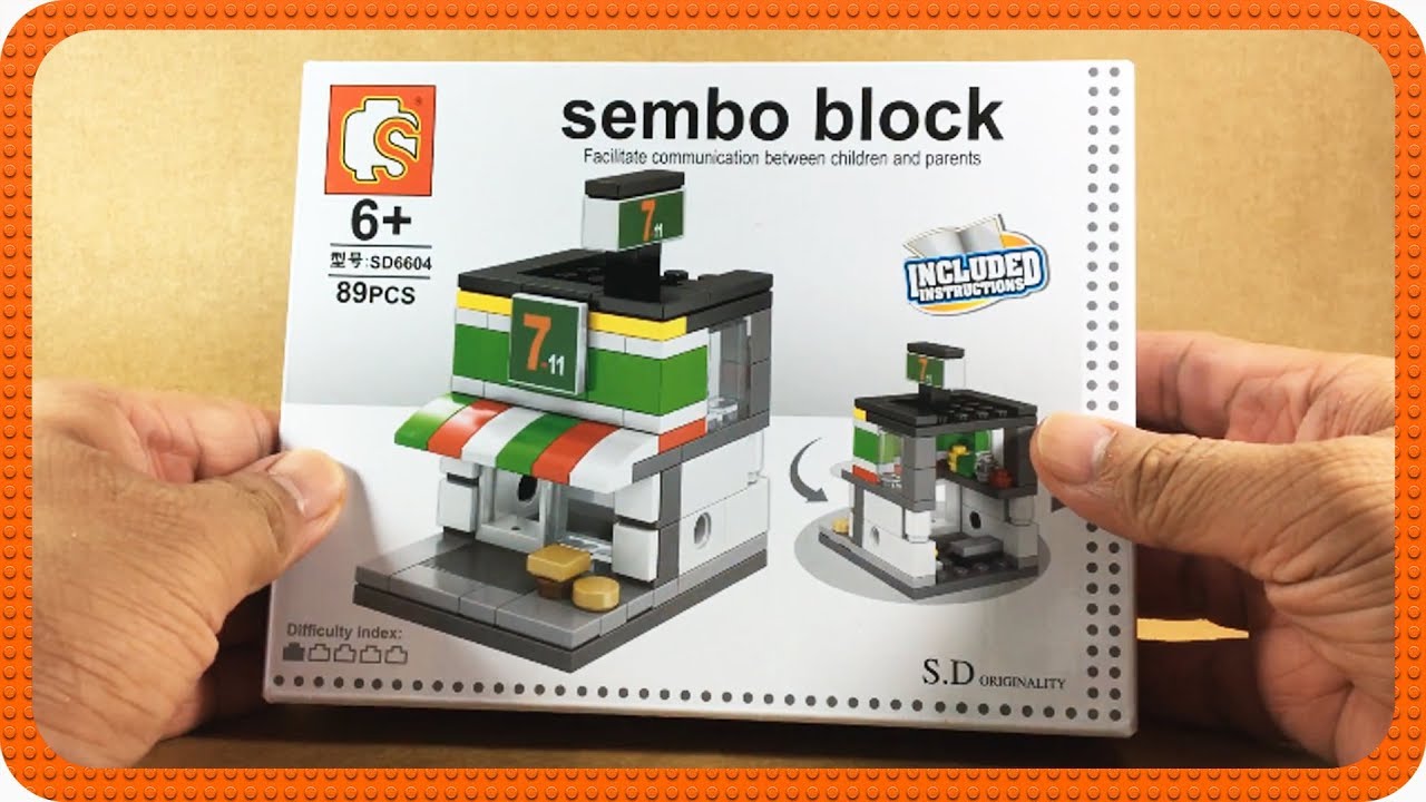 7-Eleven Building Blocks Sembo Block SD6604 - SPEED BUILD - YouTube