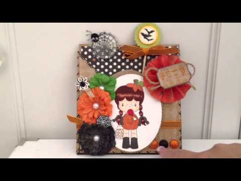 6x6 Criss Cross Halloween Card with CC Designs Pumkin Burgitta & MME ...