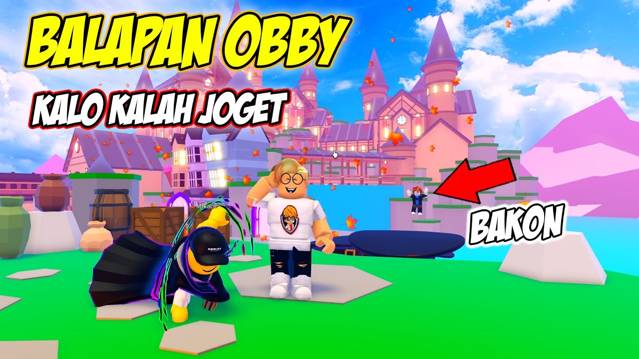 BALAPAN OBBY ROBLOX SAMA BAKON🏃‍♂️🏃‍♂️‼️ TAPI PAKAI KEKUATAN JOGET ...