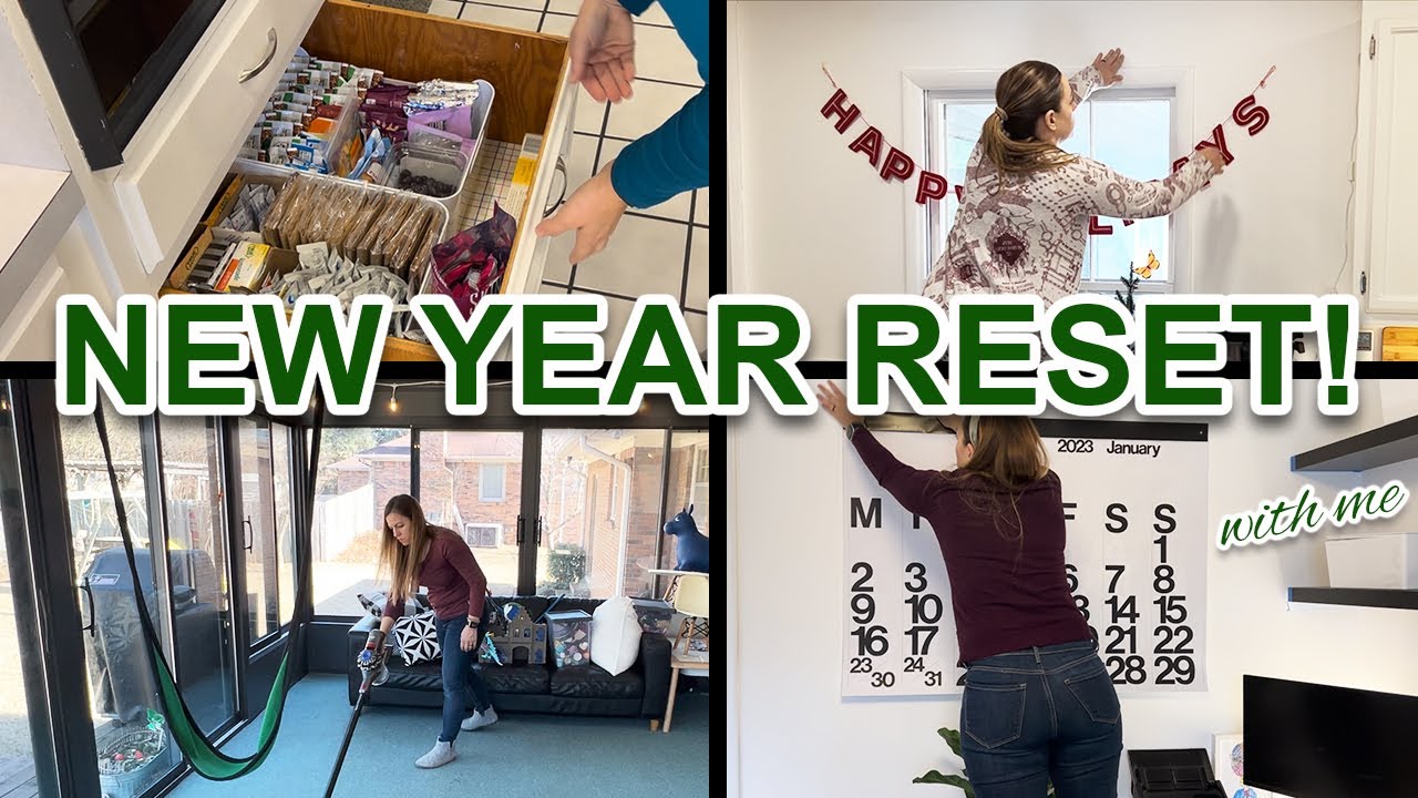 NEW YEAR RESET AND UN - DECORATE WITH ME | Satisfying and Motivational ...