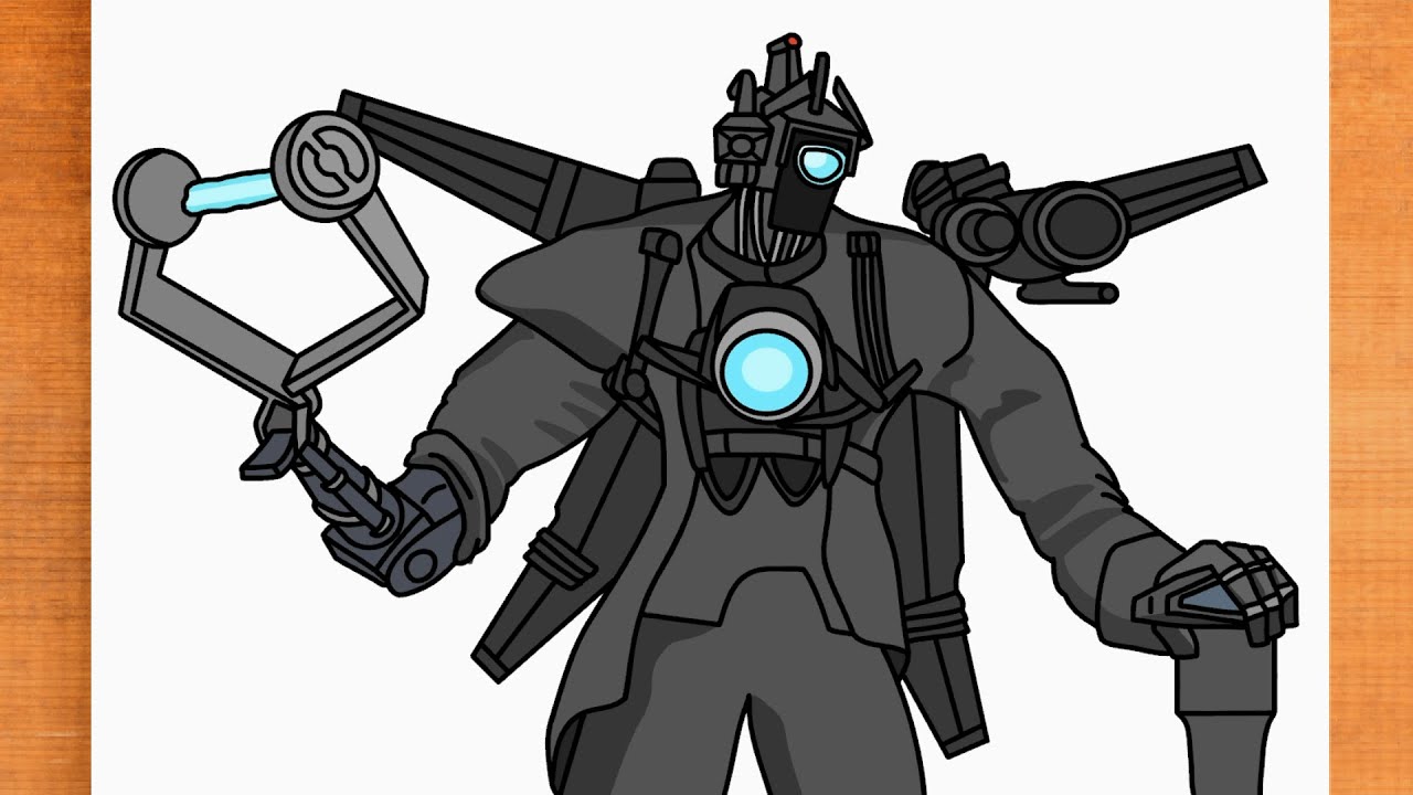 How to draw Titan Cameraman destroyed Skibidi Toilet 74 - YouTube