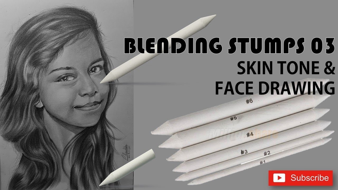 How to Use Blending Stumps 03 - Face and skin Drawing By Chami's Arts ...