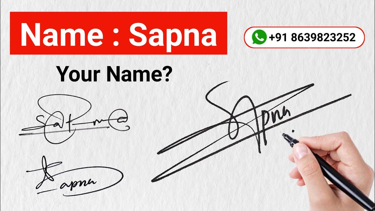 S Signature Styles | S Signature Tutorial | Sapna Name Signatures ...