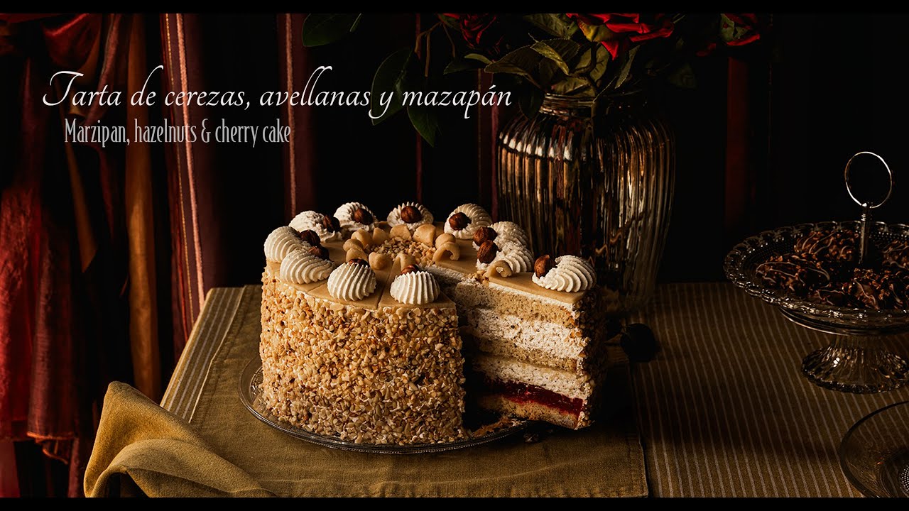 Tarta de cerezas, avellanas y mazapán - Marzipan, hazelnuts & cherry ...