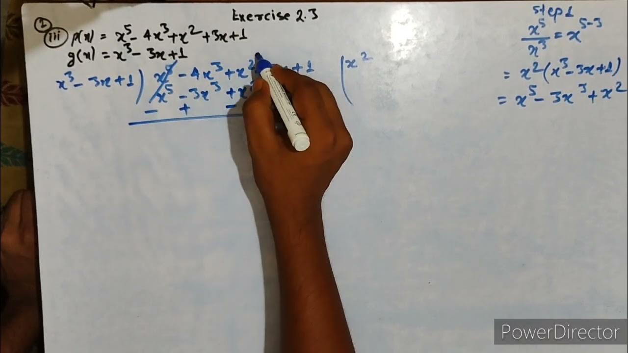 Polynomial Exercise 2.3 | Class10th math Chapter 2 Polynomial |polynomials class 10th - YouTube