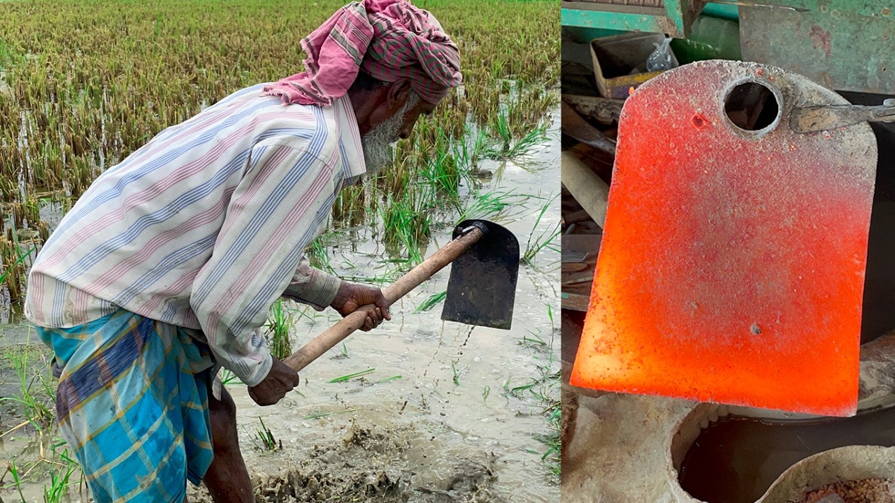Spade Kodal Making - Traditional Soil Cutting Tools Making for Farmers ...
