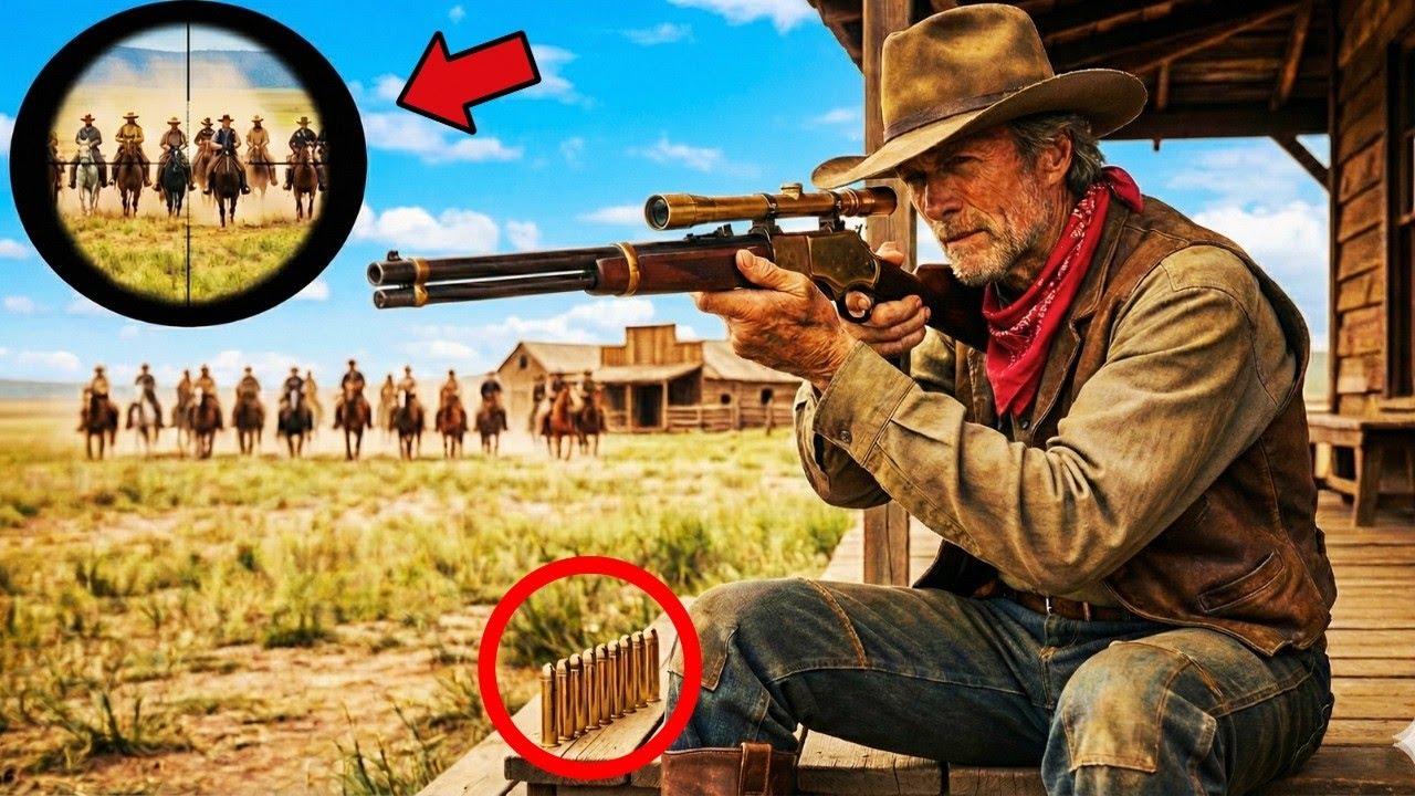 Contó a 12 pistoleros acercándose al rancho… revisó sus balas y sonrió ...