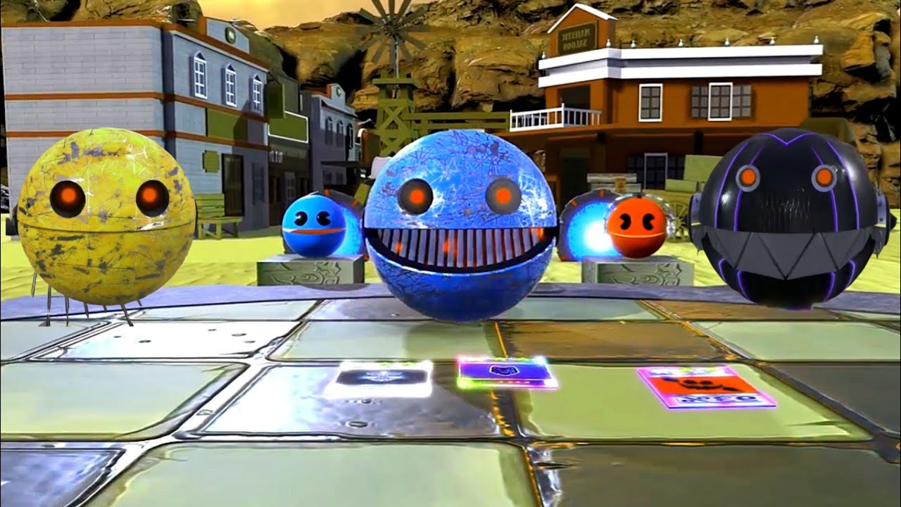 PACMAN & MS-PACMAN VS MONSTER ROBOT PACMAN - YouTube