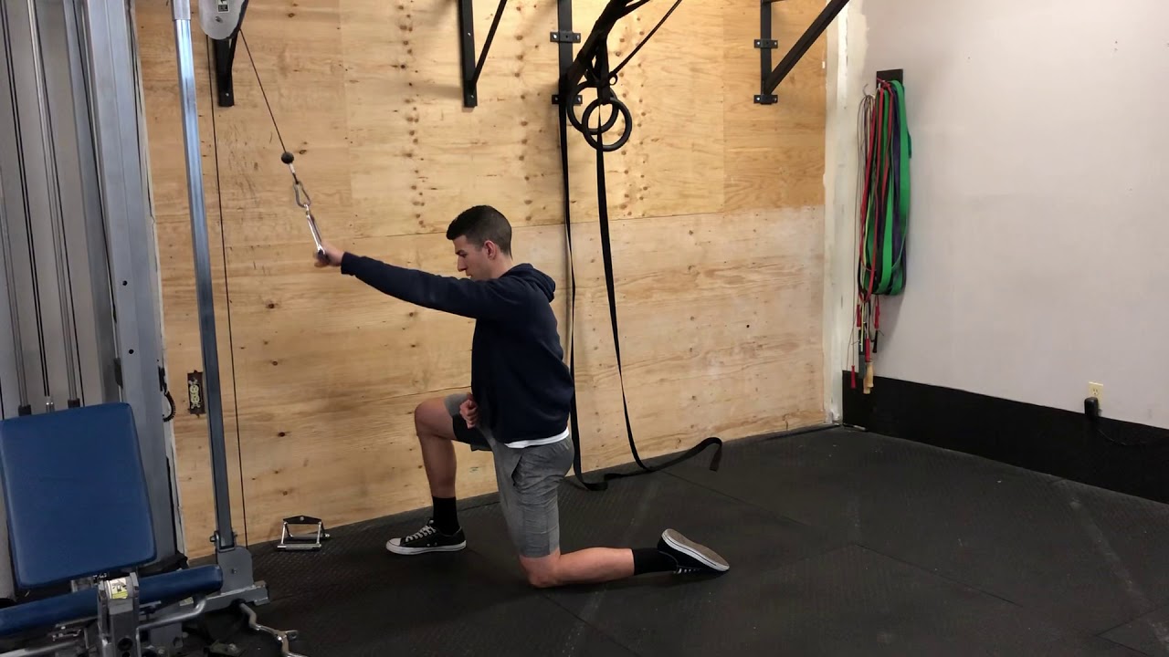 Straight Single Arm Half Kneeling Lat Pull Down - YouTube